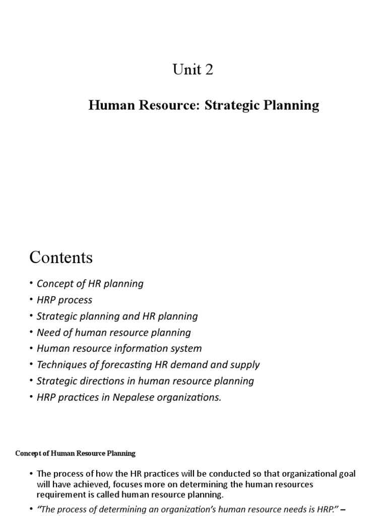 Human Resource Planning Strategies | PDF | Human Resources | Human ...
