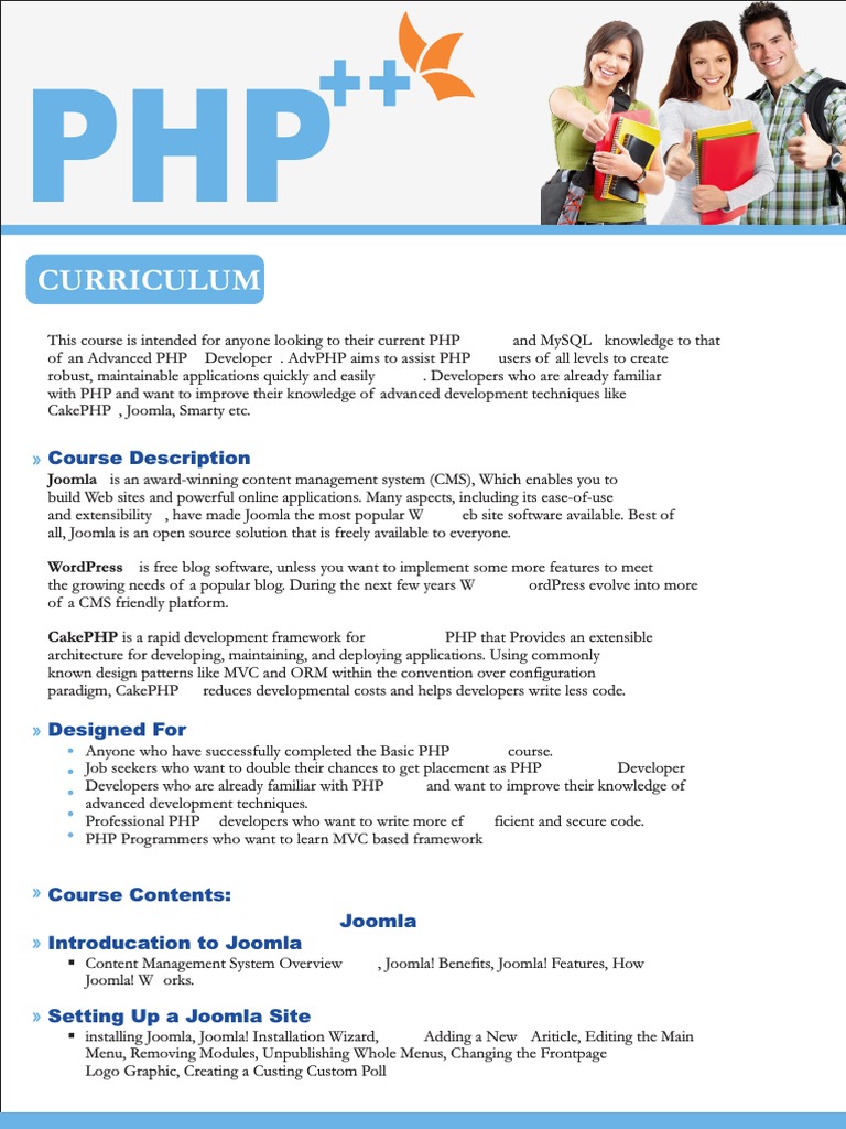 Curriculum: Course Description | PDF | Word Press | Joomla