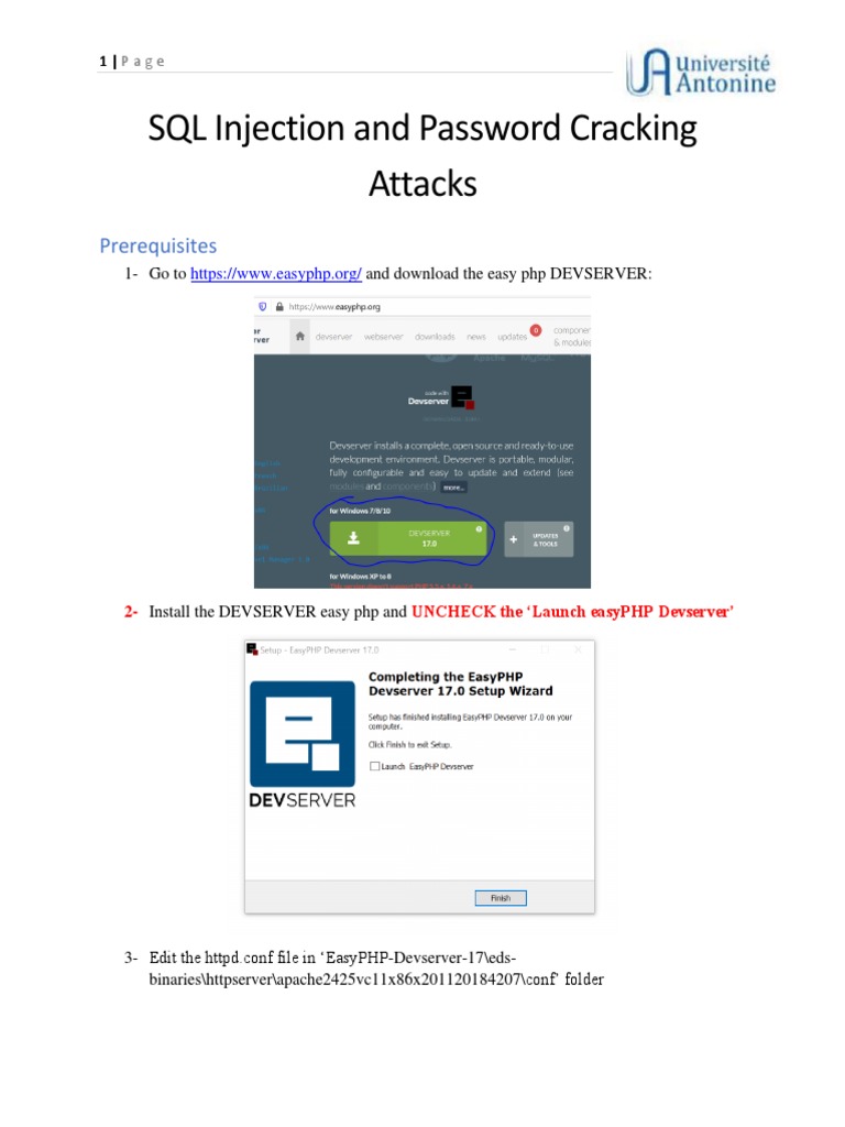 4 - SQL Injection and Password Cracking Attacks | PDF | Password ...
