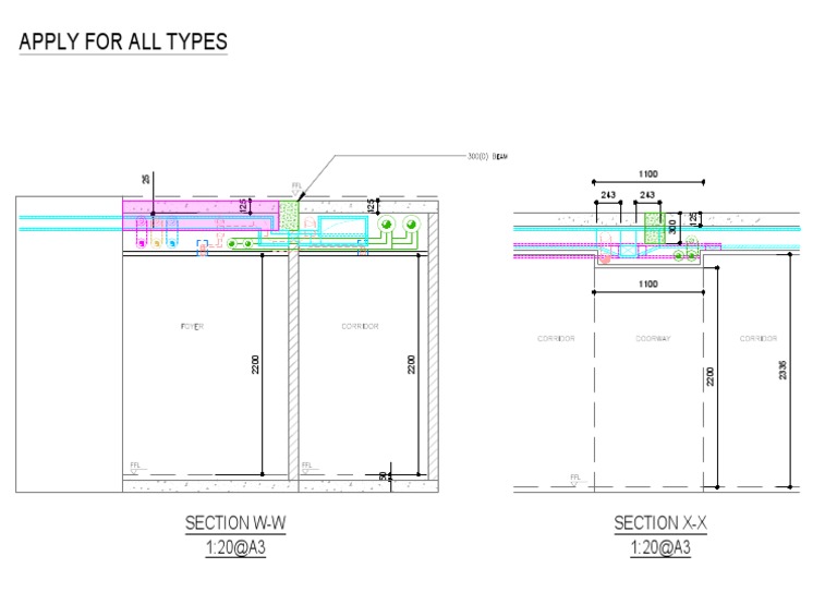 Typical Section For Corridor & Foyer | PDF