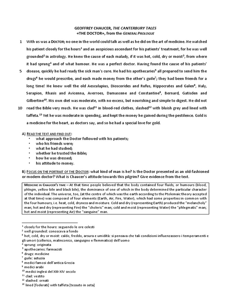 Chaucer, The Canterbury Tales | PDF