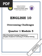 Q2 English 10 Module 3 | PDF | Learning | Evidence