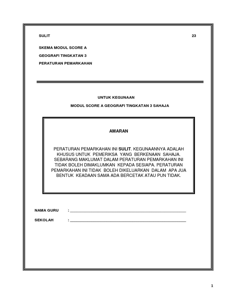 Geo Jawapan - Latihan Form 3 | PDF