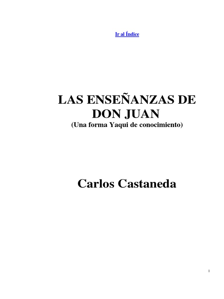 01 Las Ensenanzas de Don Juan Carlos Castaneda | PDF | Adultos jóvenes | Ficción general