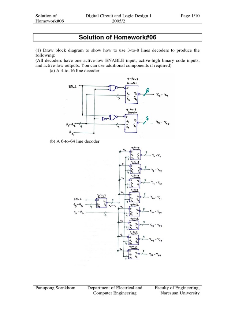 Dcld1 Hw06 Solution | PDF | Logic Gate | Digital Electronics