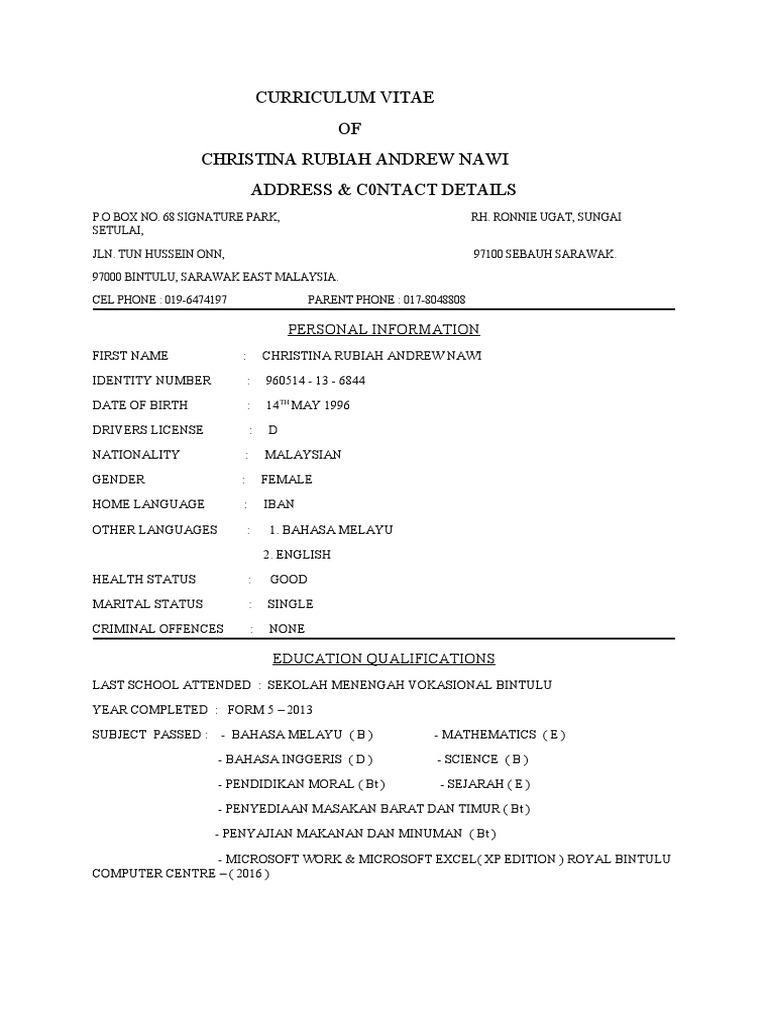 Nana CV | PDF