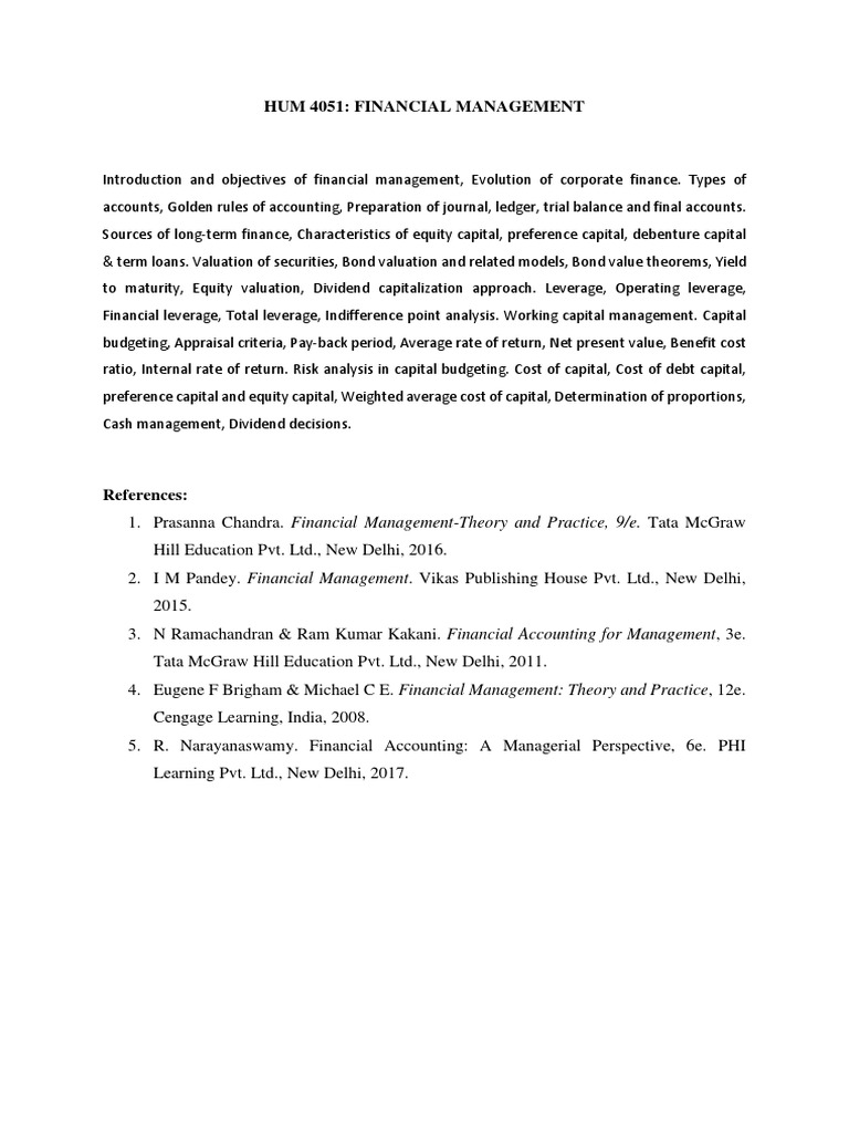 Minor - Business Management Short Syllabus | PDF | Marketing | Cost Of ...