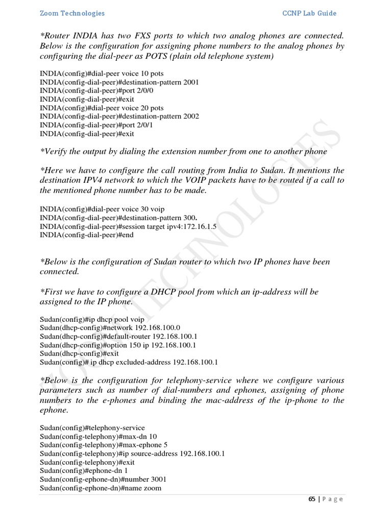 Zoom CCNP All Labs 1 73 - 69 69 | PDF | Computers