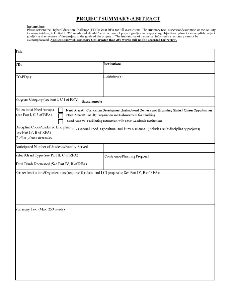 Higher Education Grant Proposal Guide | PDF