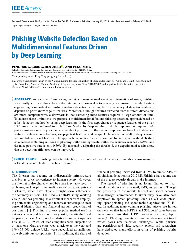 Phishing Website Detection Based On Multidimensional Features Driven by ...