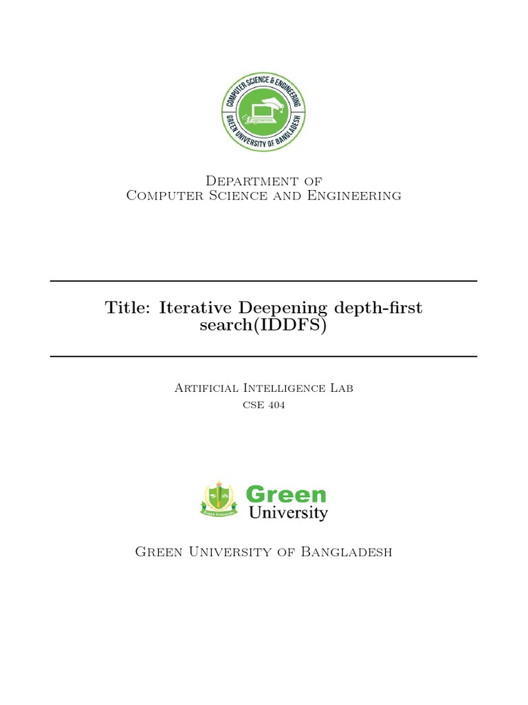 Title: Iterative Deepening Depth-First Search (IDDFS) : Department of ...