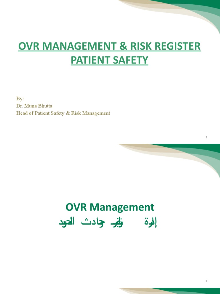 Cbahi Jan 19 Ovr Risk Safety | PDF | Risk | Patient Safety