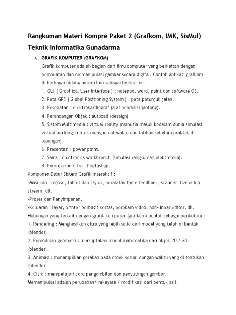 Rangkuman Materi Kompre Paket 2 | PDF | Metode & Bahan Ajar