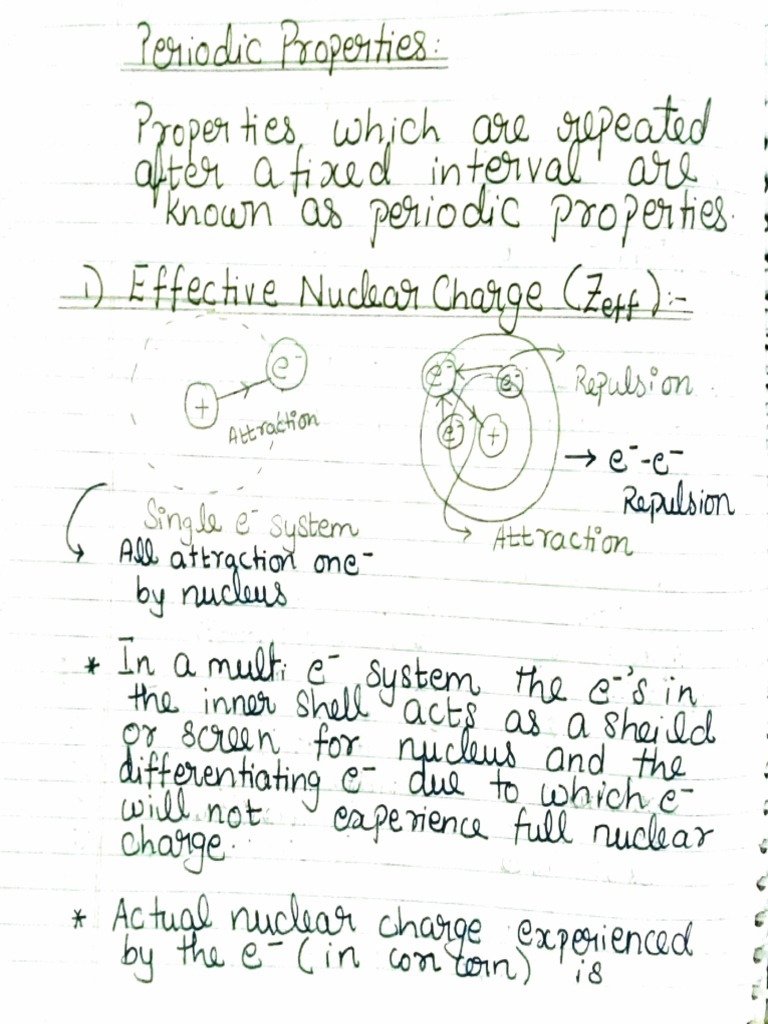 Periodic Properties of Elements - JEE Notes | PDF | Applied And ...