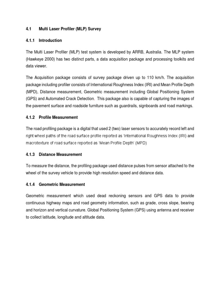 4.1 Multi Laser Profiler (MLP) Survey | PDF | Surveying | Optics