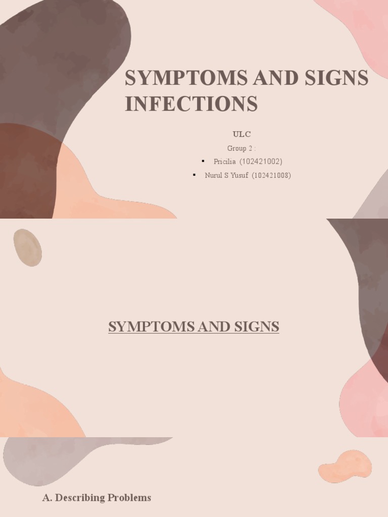 Symptoms and Signs Infections | PDF | Clinical Medicine | Medical ...