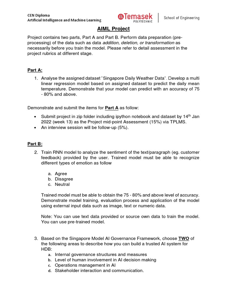 AIML Project SGWeather1 | PDF | Artificial Intelligence | Intelligence ...