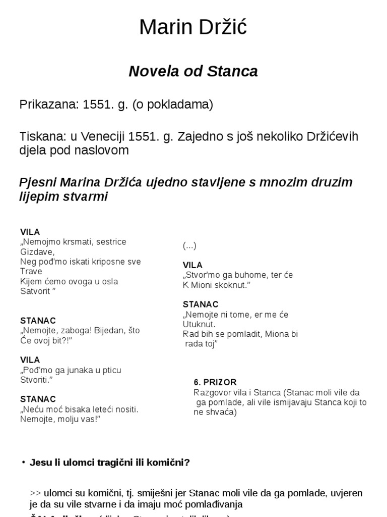 Novela Od Stanca | PDF