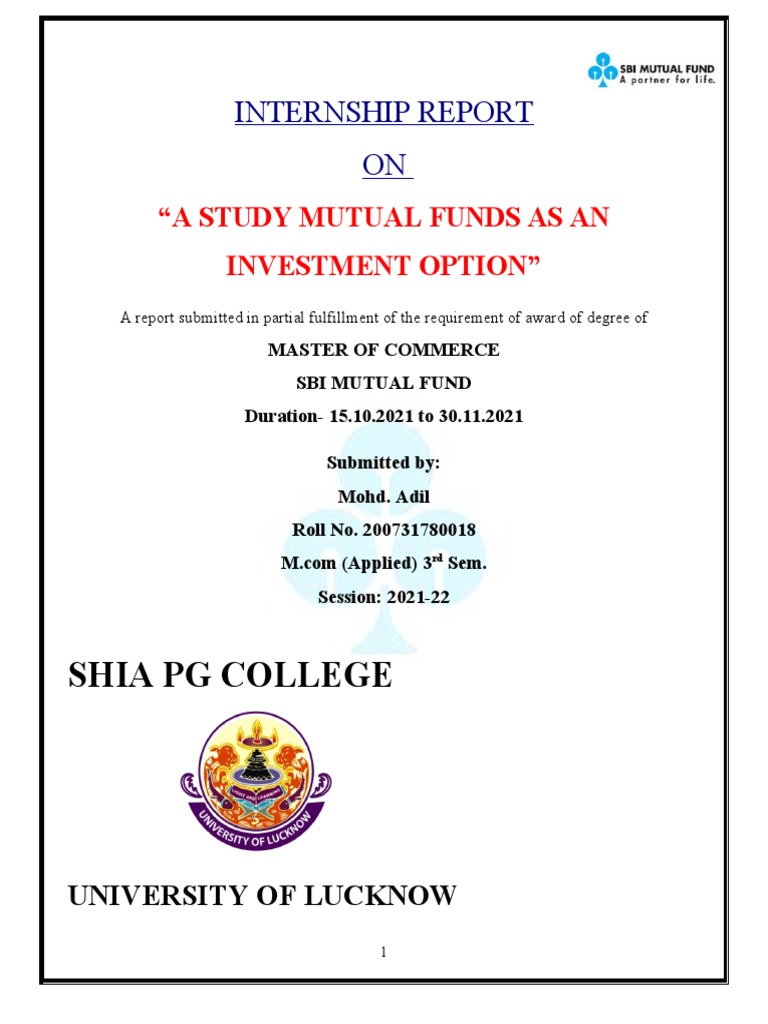 "A Study Mutual Funds | PDF | Investing | Mutual Funds