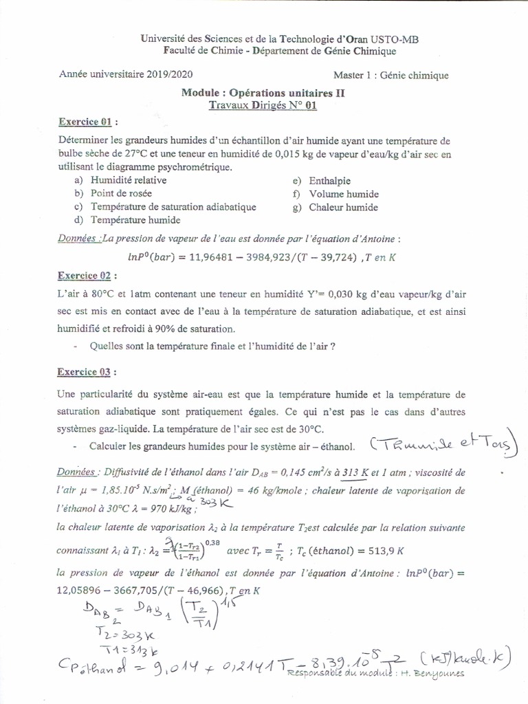 Fiche TD1+Corrigé | PDF