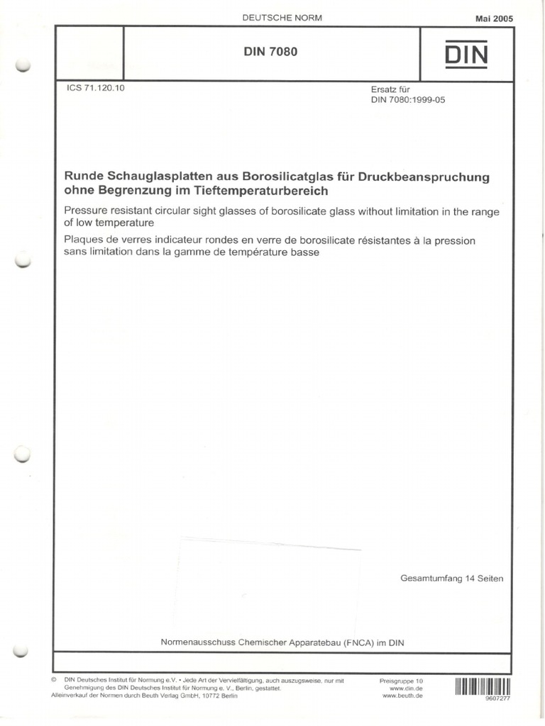 Din 7080 - 2.005 | PDF