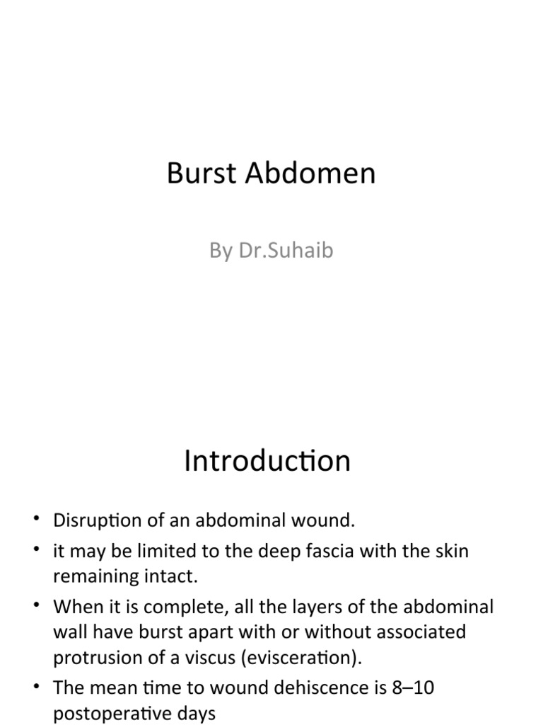 Burst Abdomen | PDF