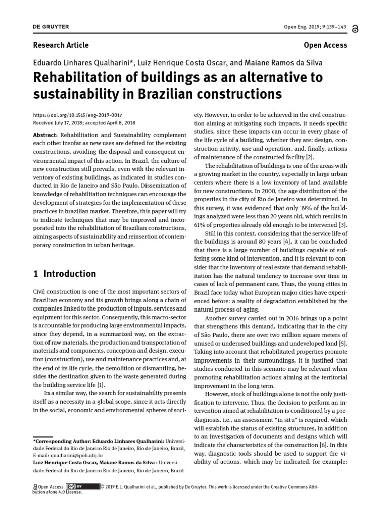 Rehabilitation of Buildings As An Alternative To Sustainability in ...