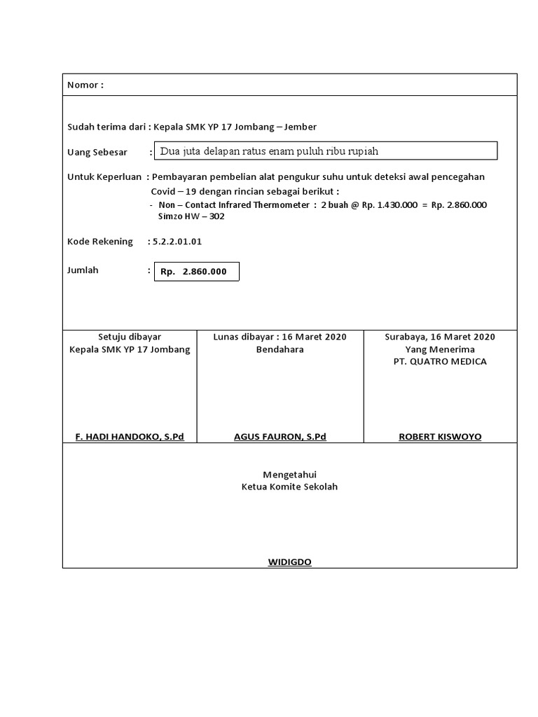 Pembayaran dan Honorarium SMK | PDF