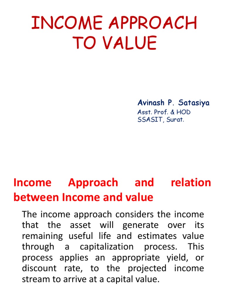 Income Approach To Valuation | PDF | Net Present Value | Lease
