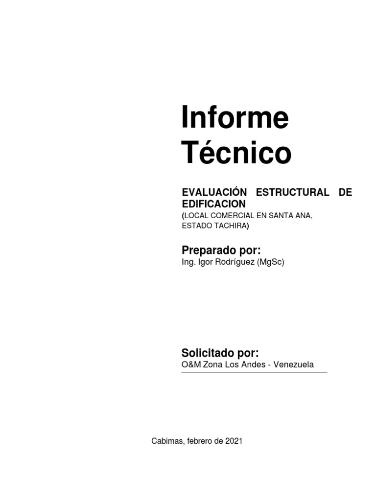 Informe Estructural Santa Ana | PDF | Concreto reforzado | Hormigón