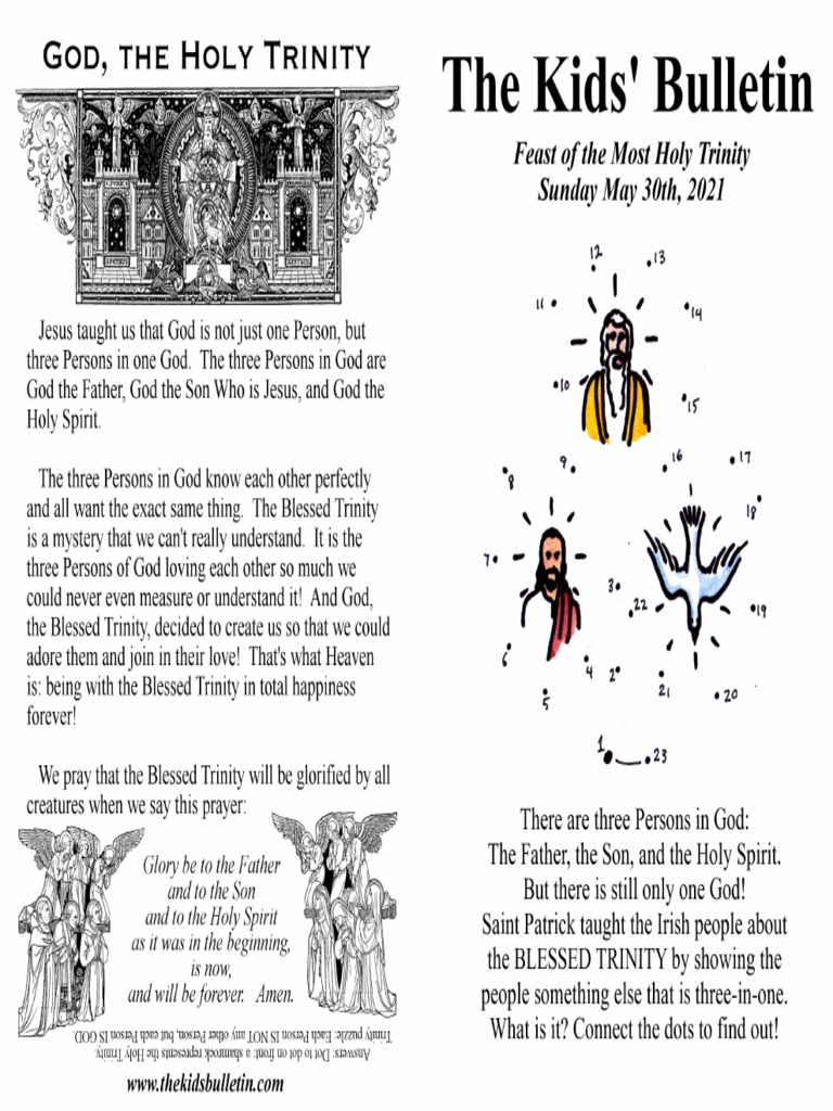 The Kids Bulletin Holy Trinity Sunday | PDF