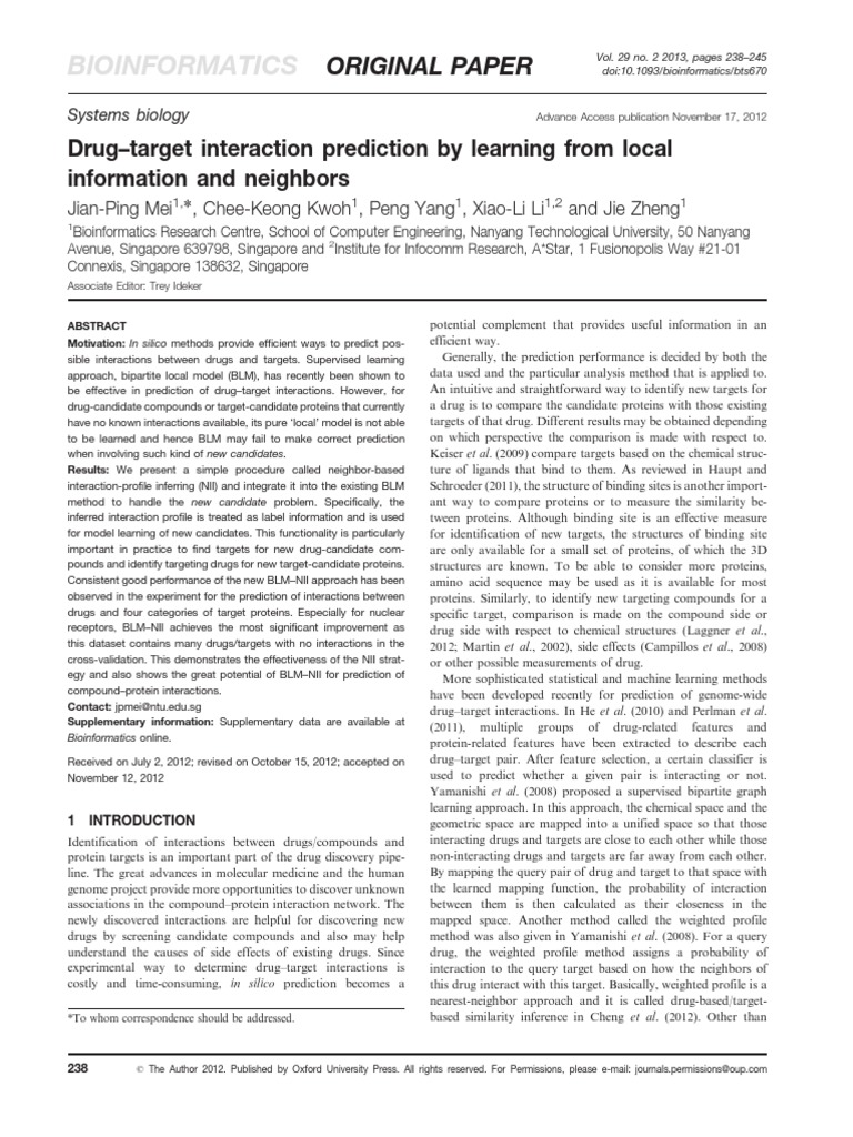 Bioinformatics: Original Paper | Download Free PDF | Bioinformatics ...
