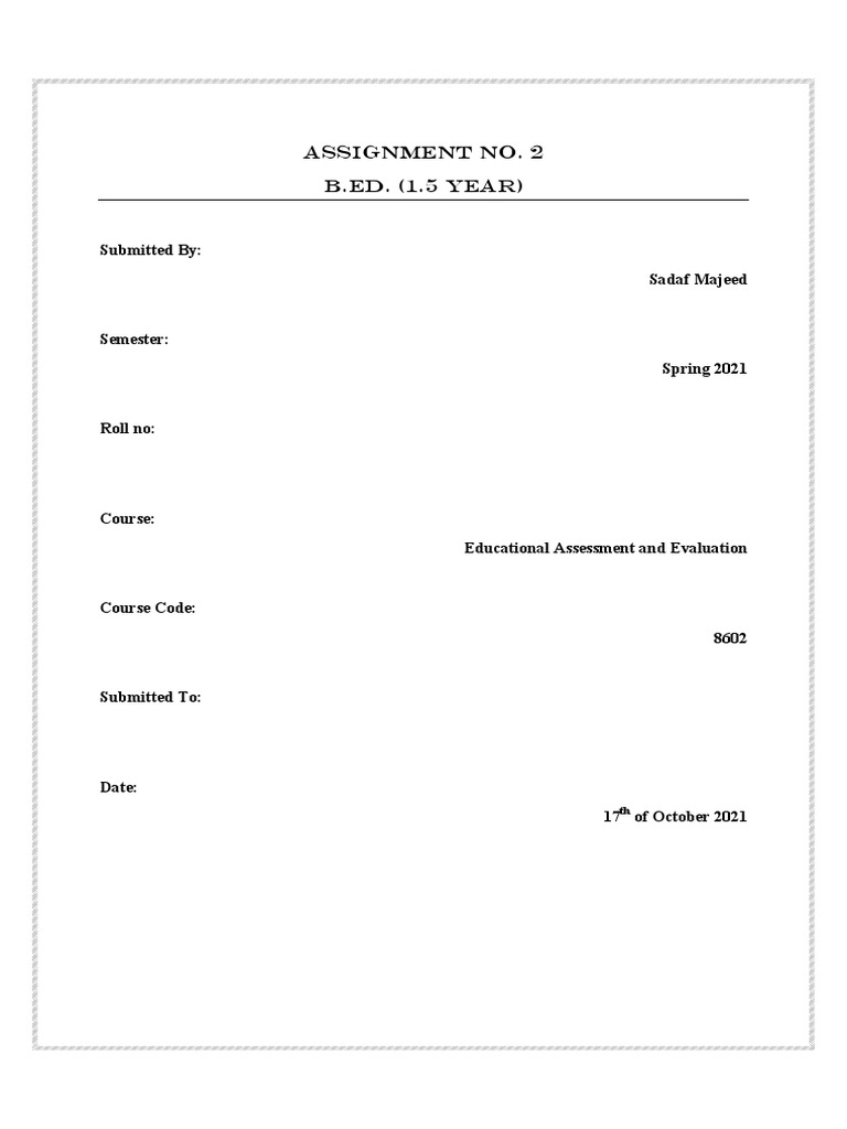 8602 Assignment 2 | PDF | Mode (Statistics) | Validity (Statistics)