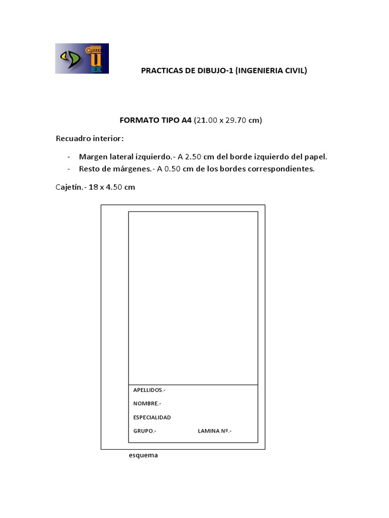 Plantilla A4 para Dibujo Técnico | PDF