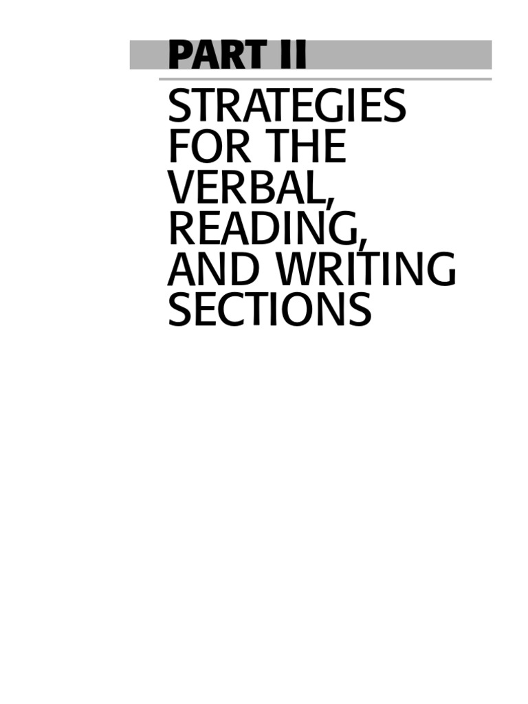 Ssat Reading and Writing | PDF | Reading Comprehension | Question