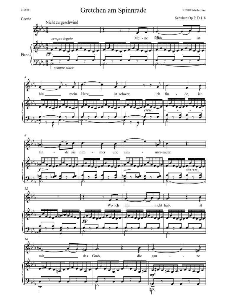 Gretchen Am Spinnrade C Minor | PDF | Franz Schubert | Musique