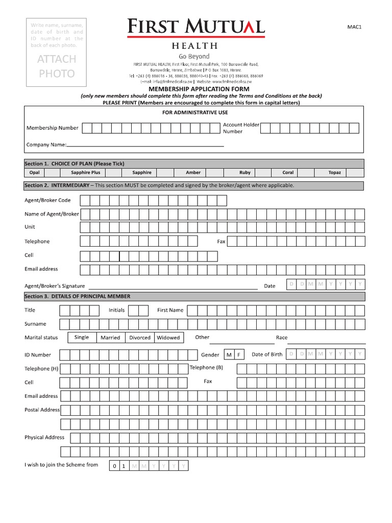 Application For Membership Form | PDF