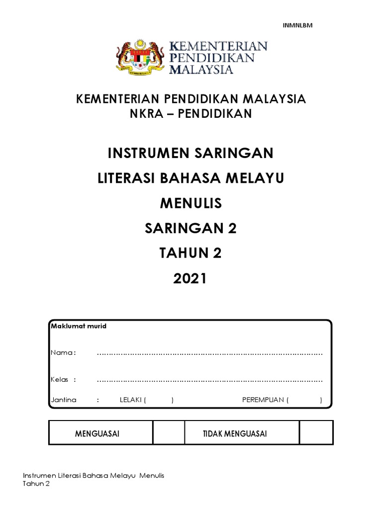 Instrumen Literasi Menulis Tahun 2 | PDF