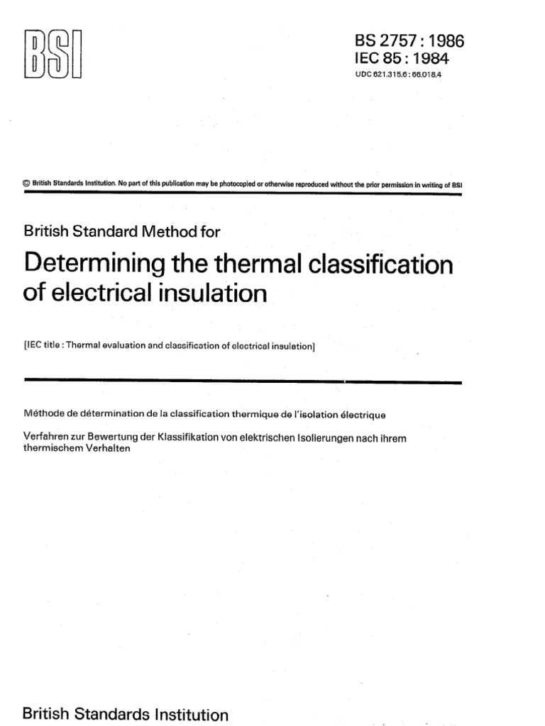 Iec 60085 - 1984 | PDF | Building Insulation | Thermal Insulation