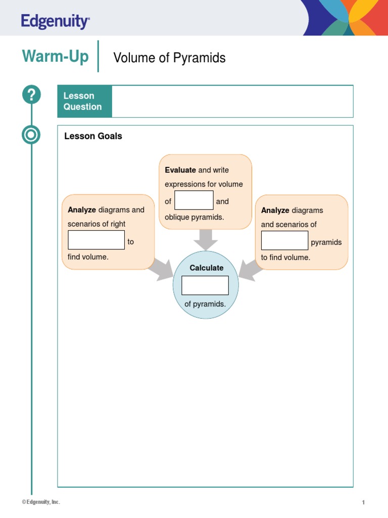 Unit 4 (Guided Notes) - Module 9-Volume of Pyramids | PDF | Geometric ...