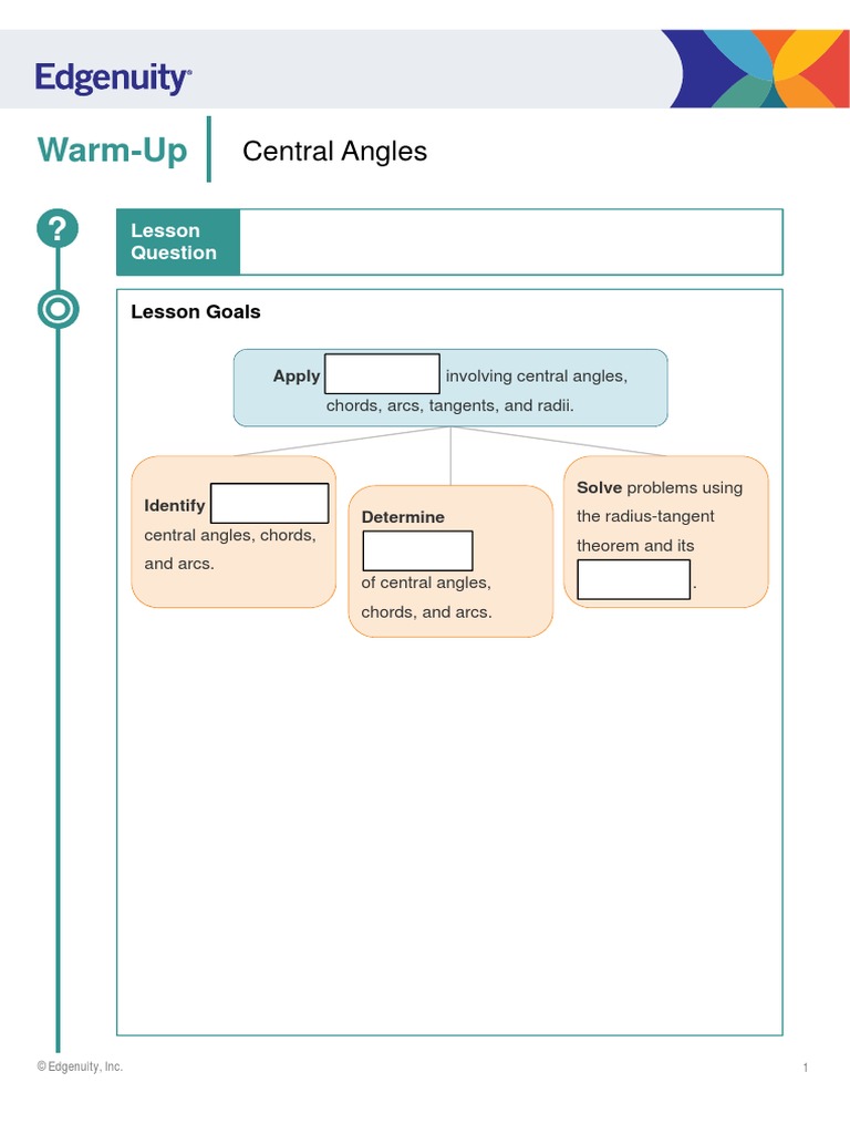 Unit 4 (Guided Notes) - Module 2-CEntral Angles | PDF | Circle ...