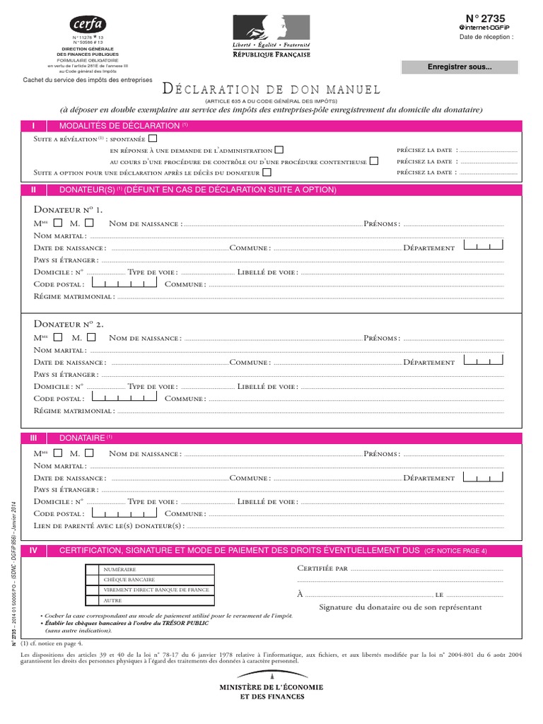 Formulaire 2735 2014 | Download Free PDF | Impôts | Banques