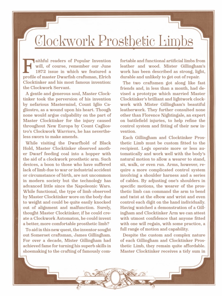 RTG CF ClockworkProsthetics | PDF | Prosthesis