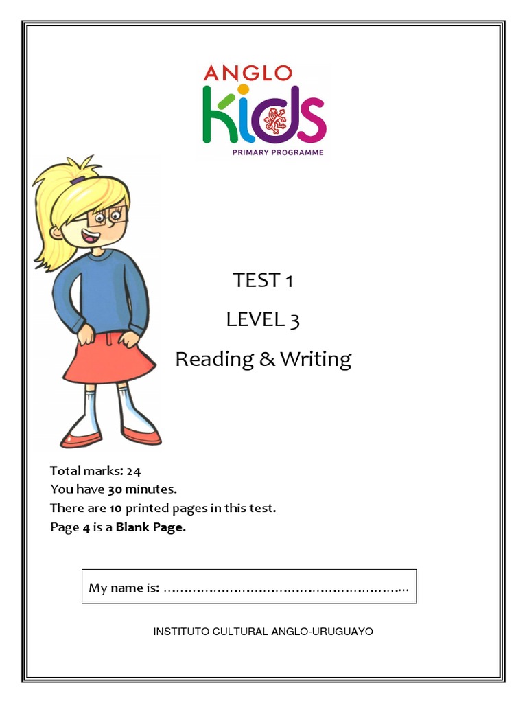 Level 3 Reading and Writing Test 1-2018 | PDF