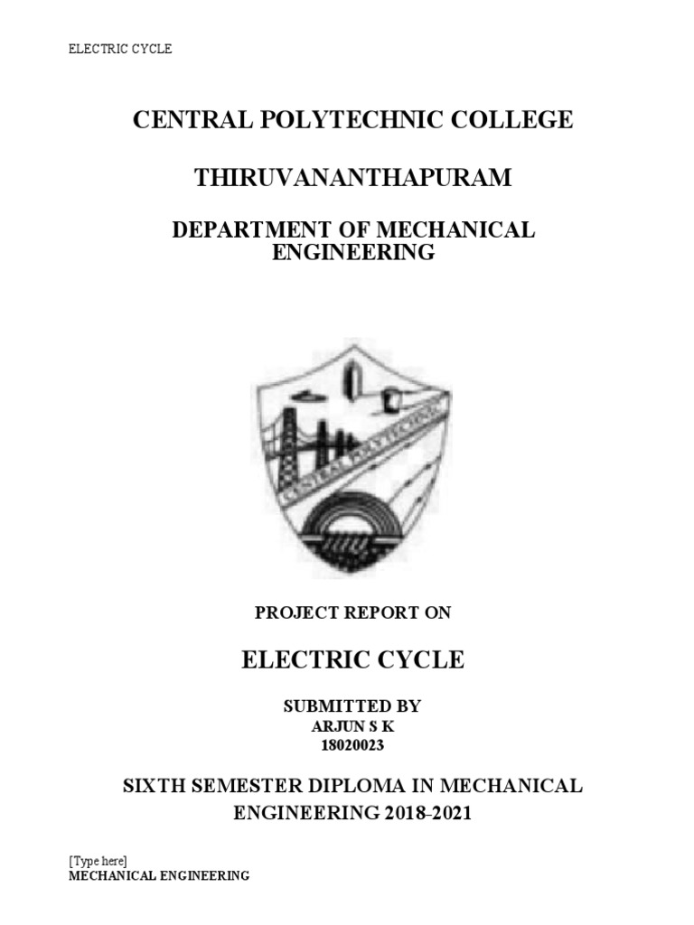 Electric Cycle Project Report | PDF | Torque | Gear