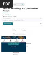 Research Methodology MCQ Questions With Answers | PDF | Scientific ...