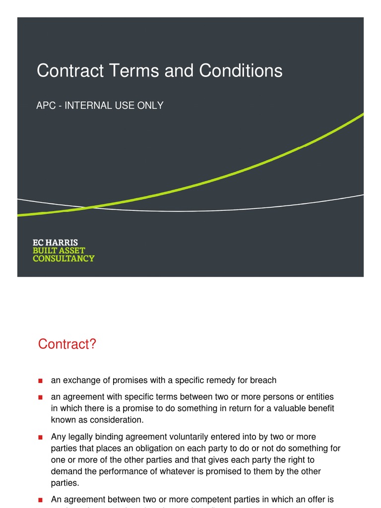 Contract Terms and Conditions Expert Presentation | PDF | Contractual ...