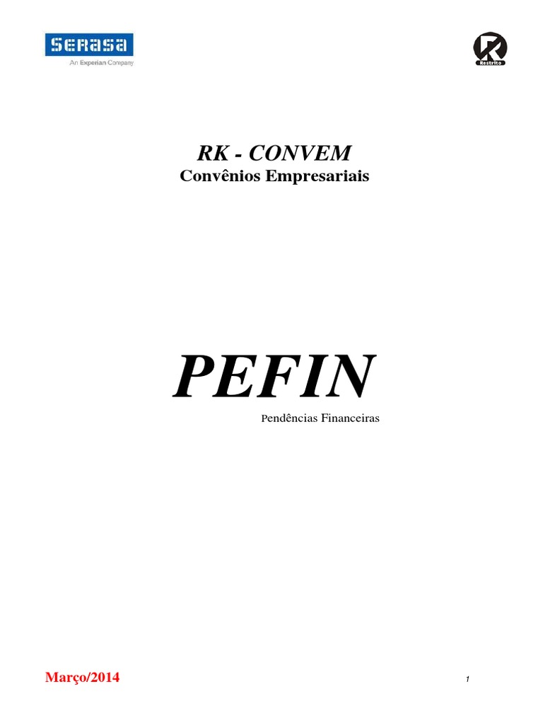 Layout Pefin | PDF | Bancos | Serviços financeiros