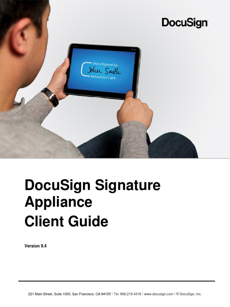 DocuSign Signature Appliance Client Guide v9.4 | PDF | Public Key ...