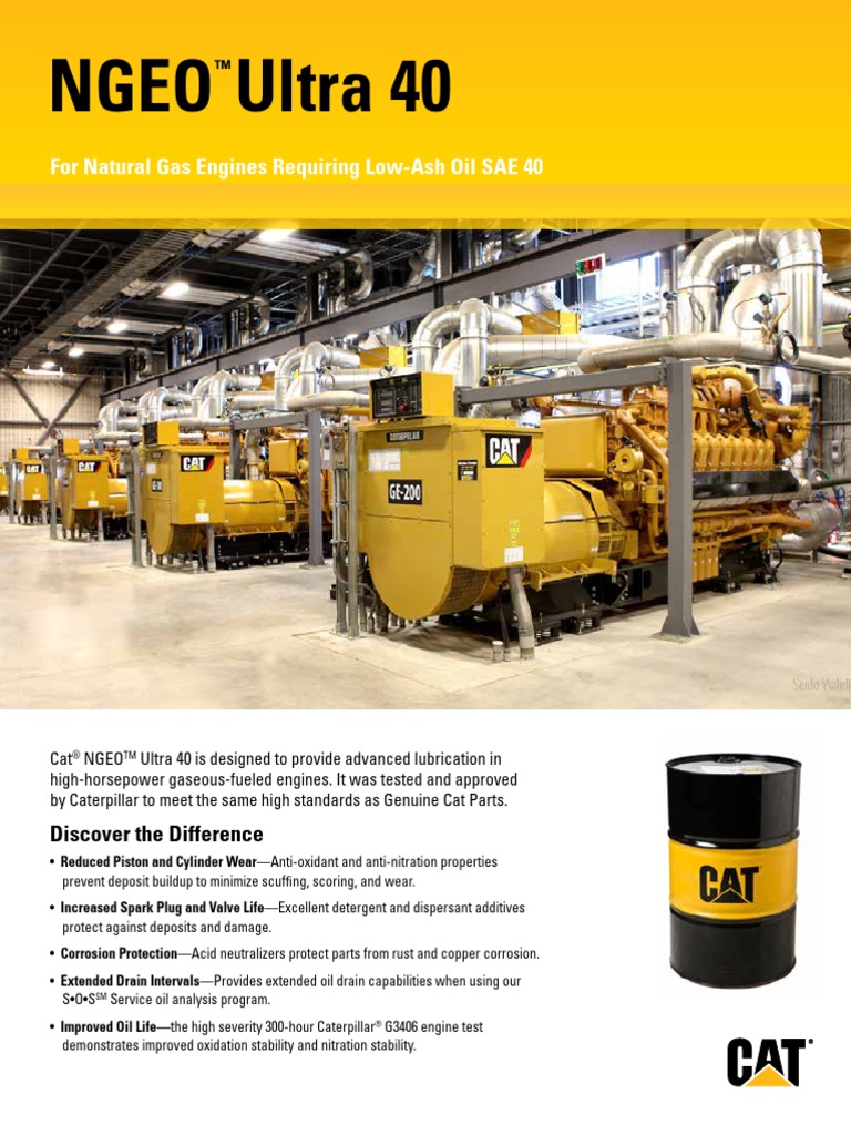 Ngeo Ultra 40: For Natural Gas Engines Requiring Low-Ash Oil SAE 40 ...